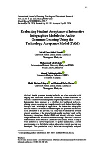 Evaluating student acceptance of interactive infographics module for Arabic grammar learning ...